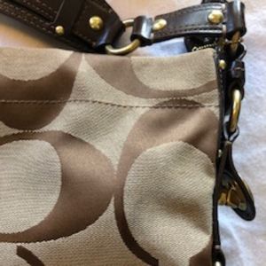 Coach | Bags | Coach Signature Logo Brown Hobo | Poshmark